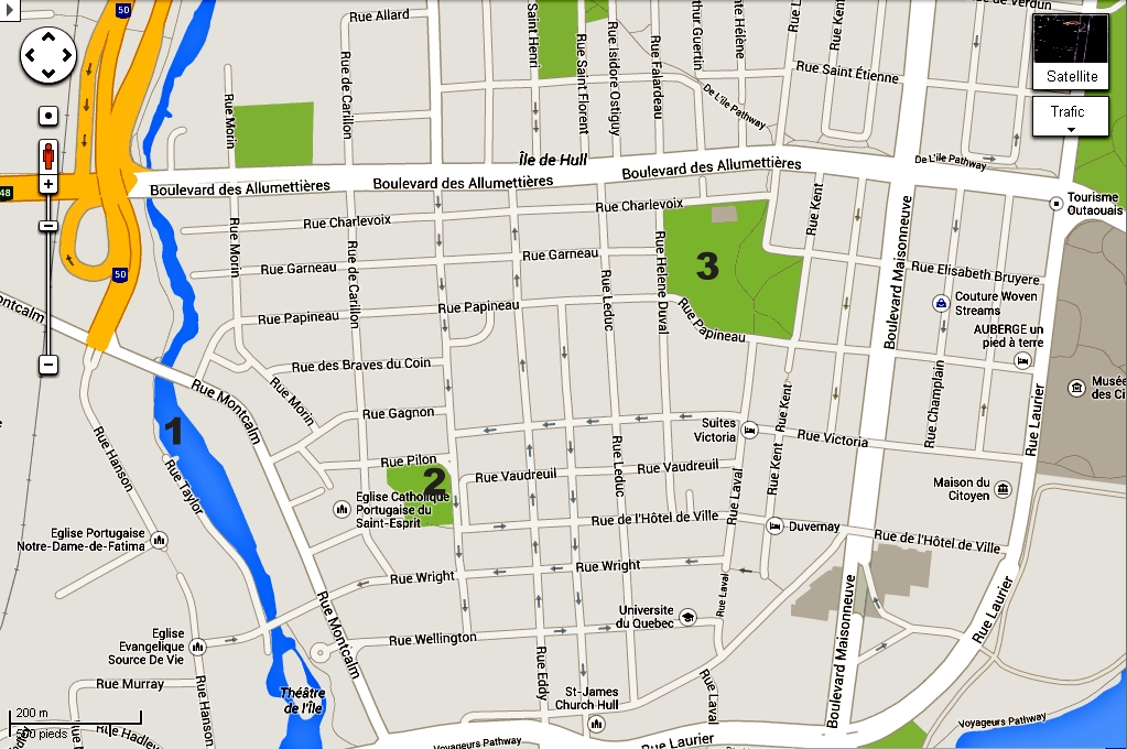 Géo-Outaouais: Hull : lacs et vairons éponymes