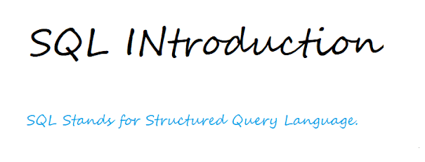 SQL Introduction - The Coding Shala