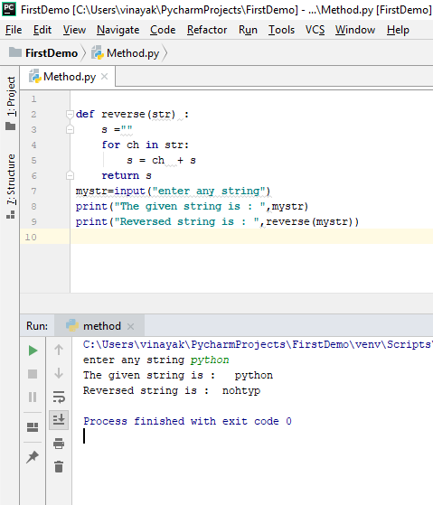 Programming with aarti: Python 3 String Questions with Answers