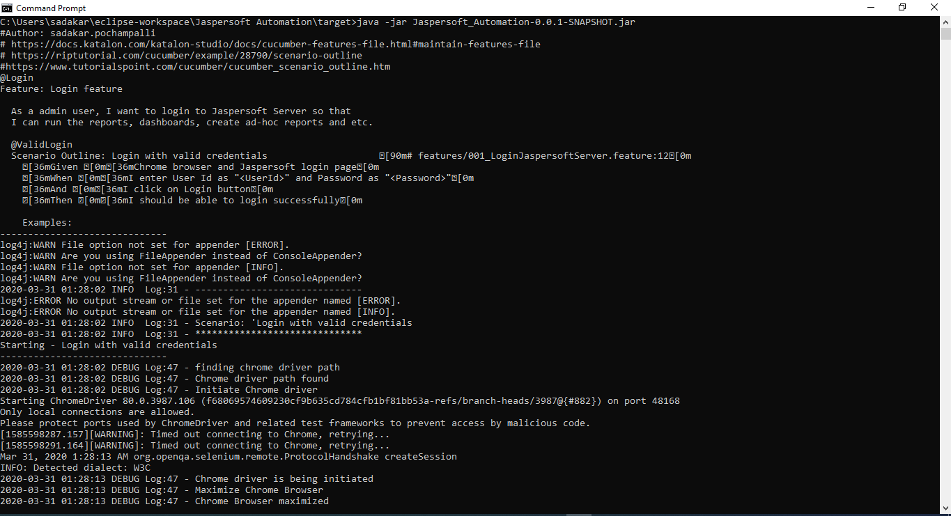 Automating Jasperreports Server Login Page Using Java Selenium Cucumber Video Tutorial On How