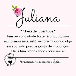 Casa da Aline: Significado nome Juliana