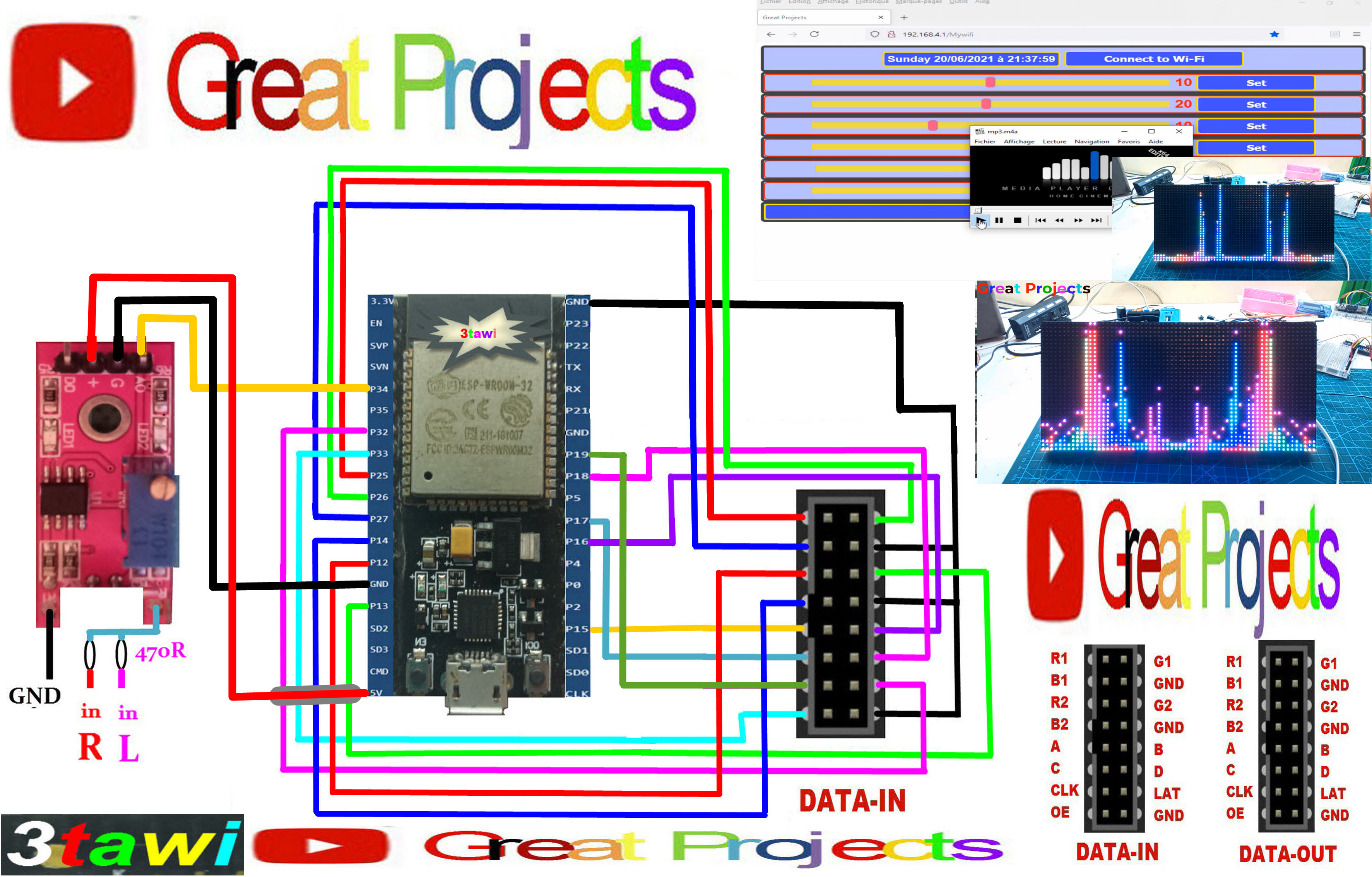 Great Projects: arduinoFFT With ESP32 and RGB Matrix Great Projects: arduinoFFT With ESP32 and RGB Matrix