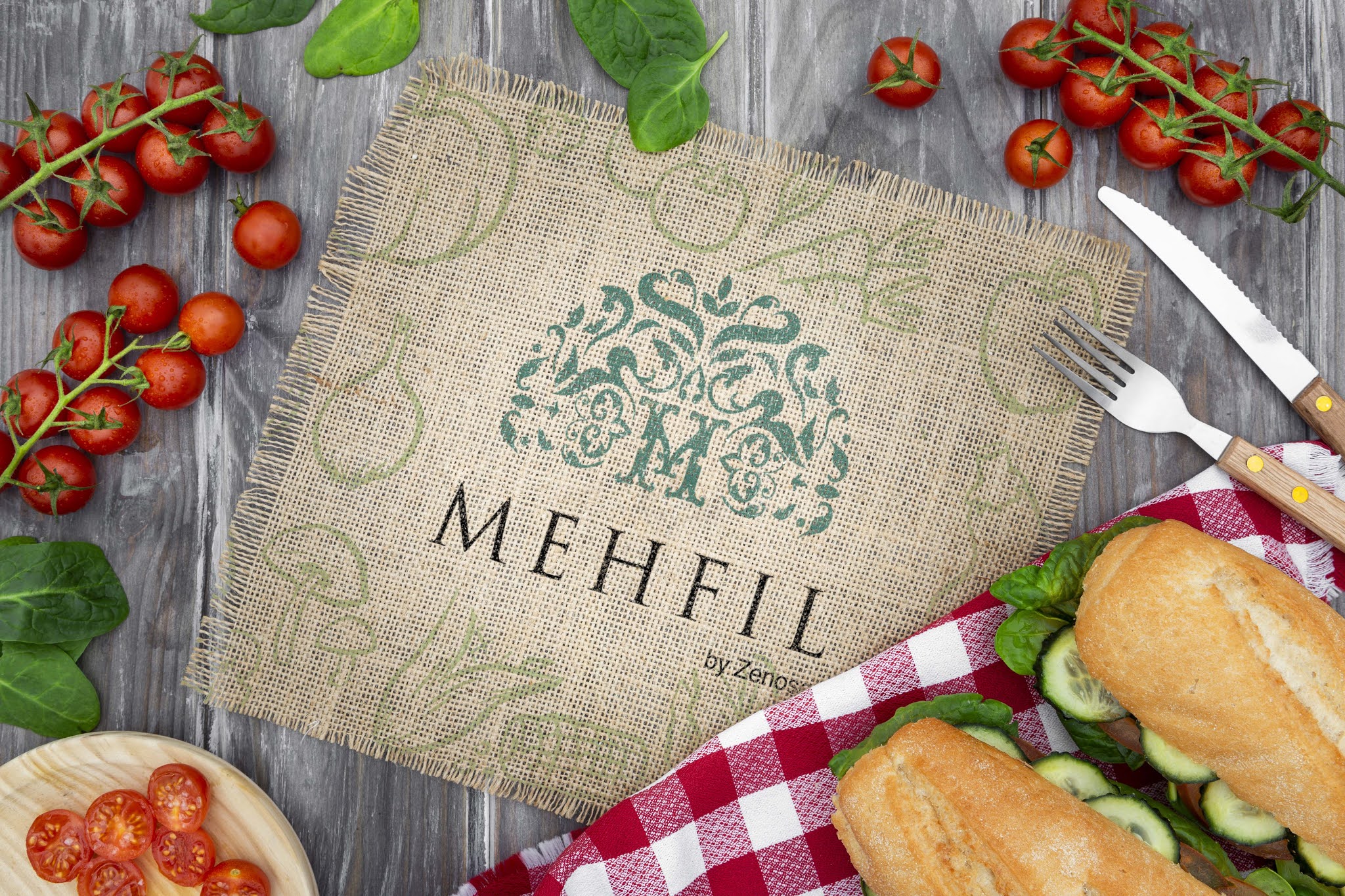 Mehfil Restaurant Logo Design Branding Presentation - Design Agency ...