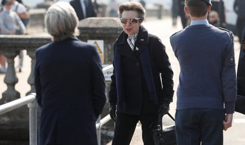 Princess Anne visited the Royal Victoria Yacht Club in Cowes