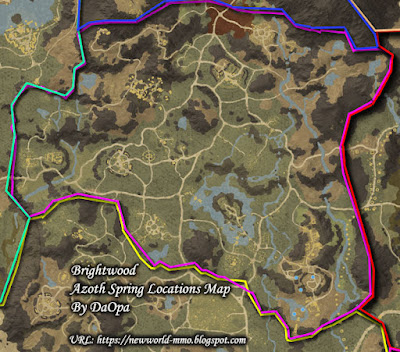 New World: Brightwood azoth spring map