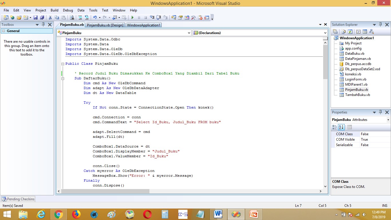 MEMBUAT APLIKASI PERPUSTAKAAN DENGAN VISUAL STUDIO 2019 / VISUAL BASIC ...