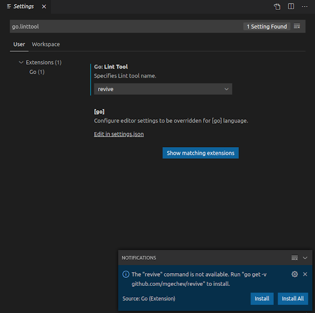 Go Linters in VS Code | My Public Notepad