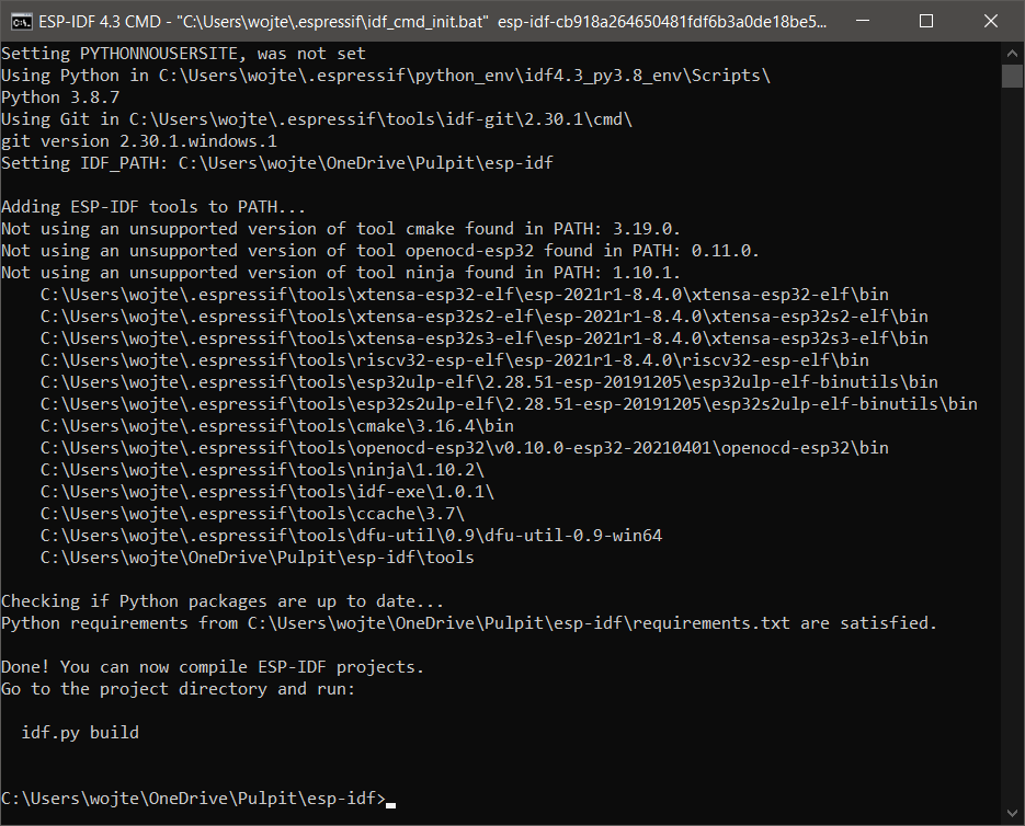 Elektronika i Programowanie: [0] ESP32 - Konfiguracja ESP-IDF pod ...