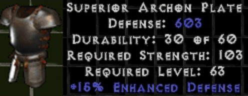 Best cRPGs: SUPERIOR ARCHON PLATE, PERFECT: 15 Enhanced Defense: 603 ...