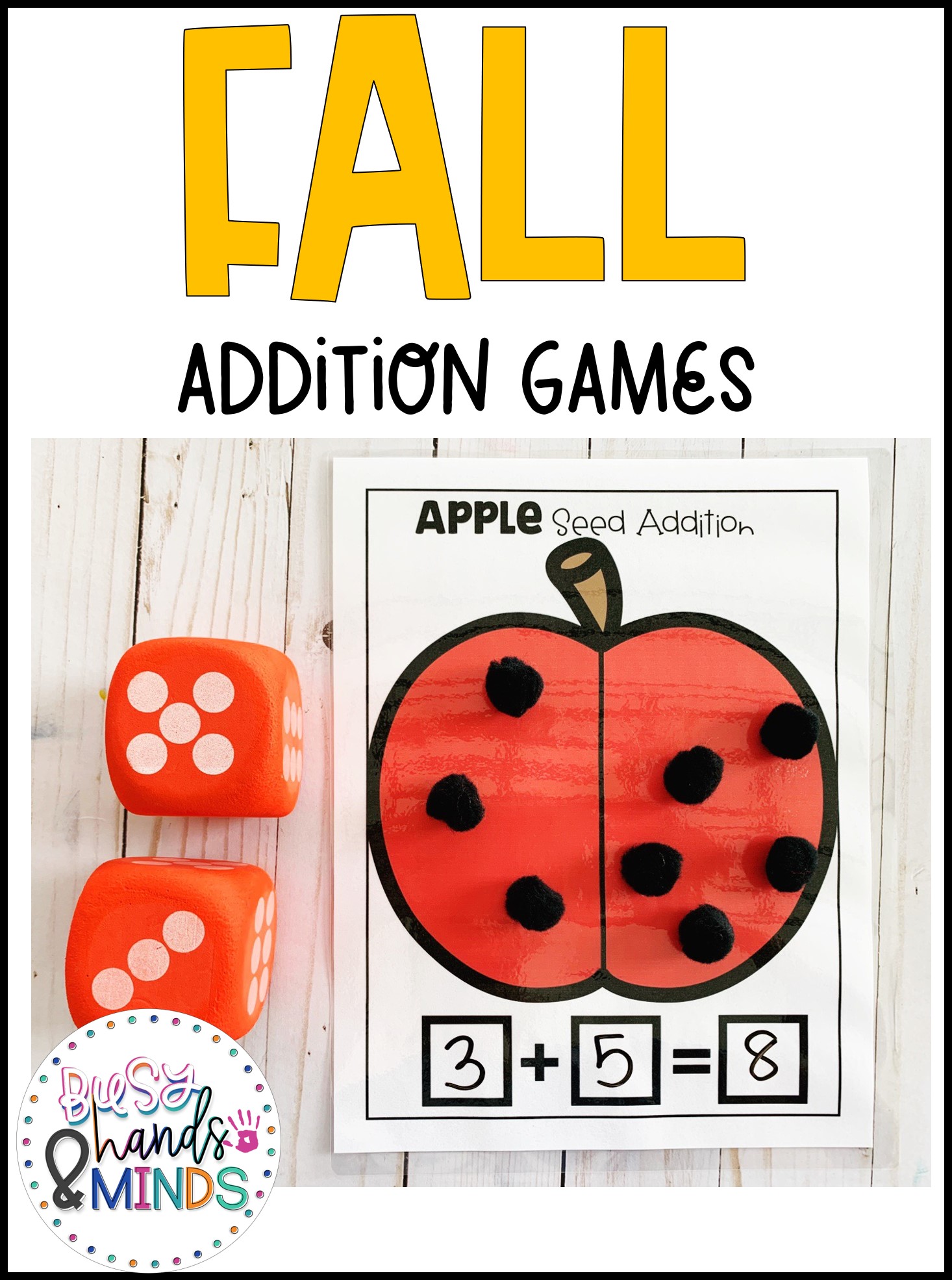 Fall Themed Additon Games | Busy Hands and Minds