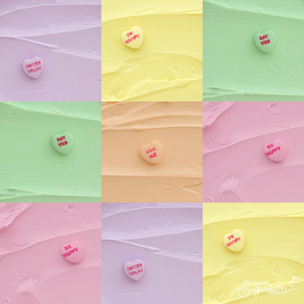 How To Make Conversation Heart Colored Icing -- Color Palette with Formulas