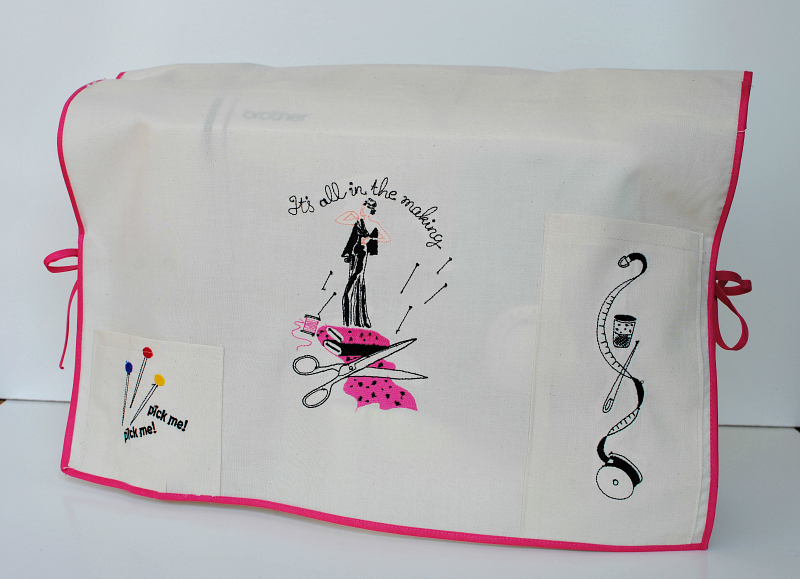Trash To Couture: DIY Embroidered Sewing Machine Cover