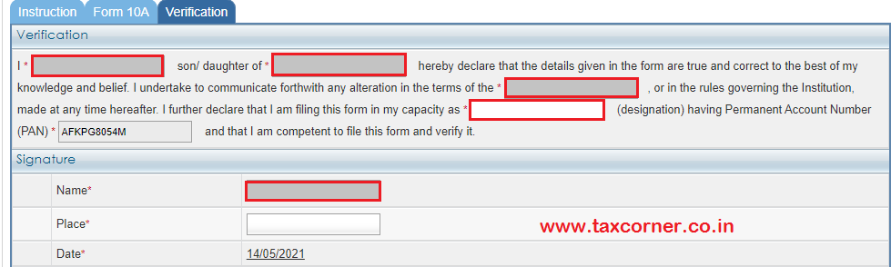 How to File Form 10A for Approval under Section 80G
