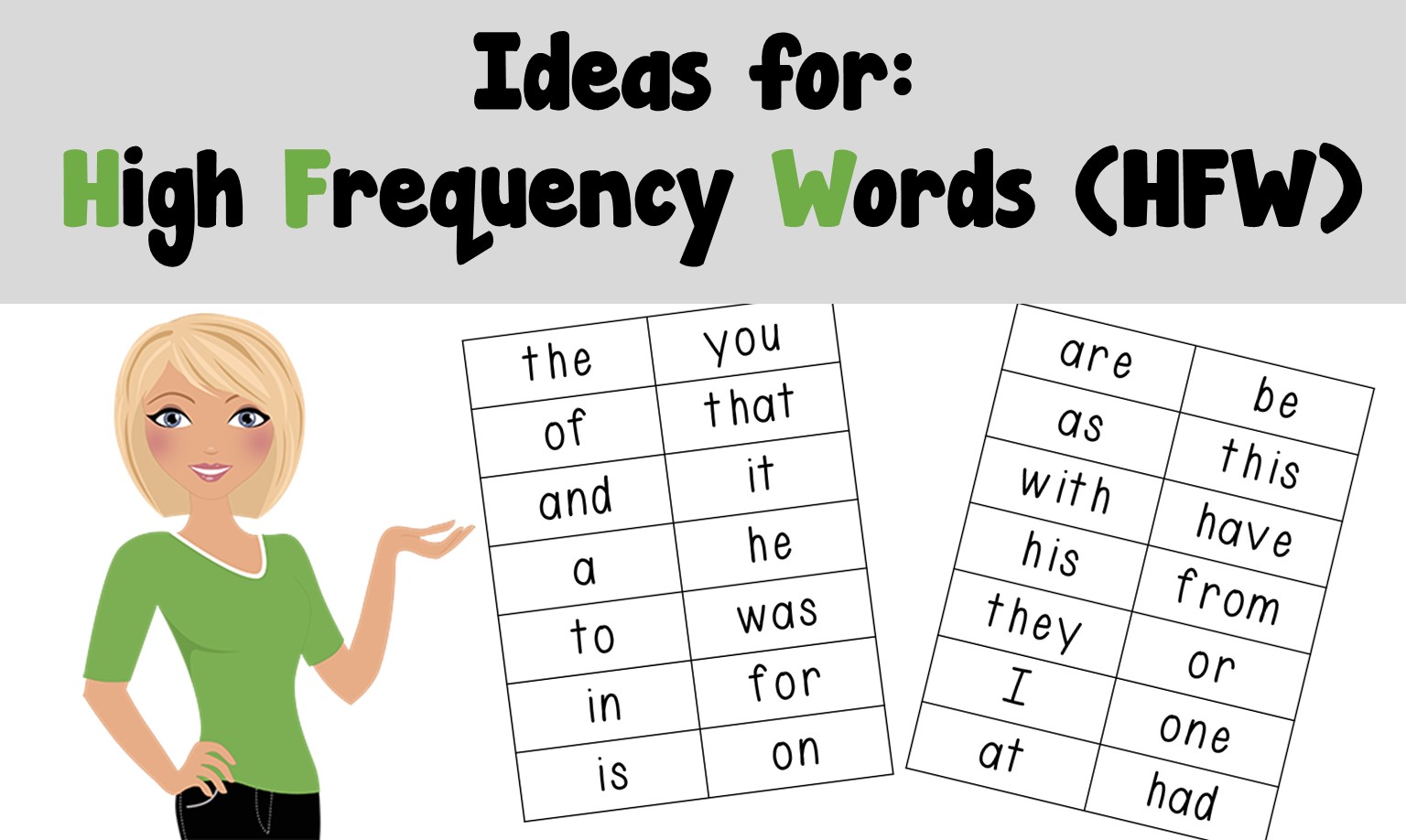 FREE HFW Game | Teacher's Take-Out