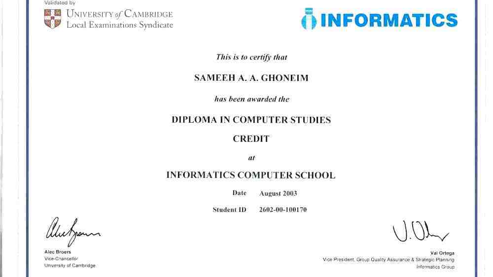 Cambridge Diploma in Computer Science