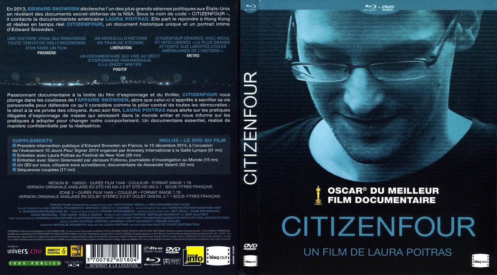 BLU-RAY JAQUETTES BLU-RAY: Citizenfour