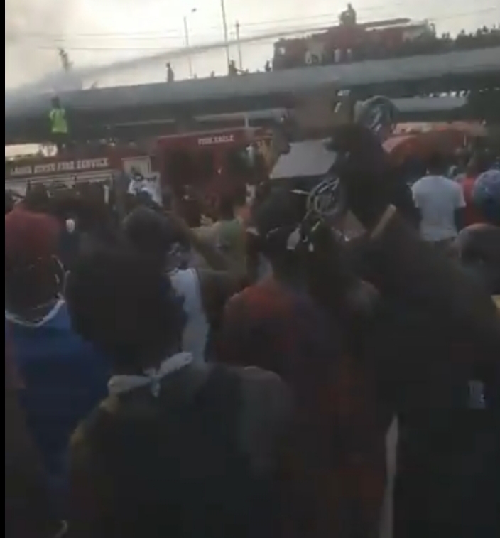 Oando Obalende Petrol Station Fire Contained As UBA's Mega Fire Service ...