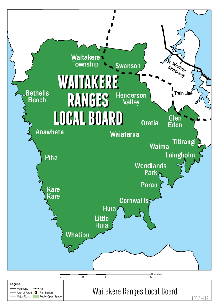 Waitakere Map New Zealand City | Political Map of New Zealand