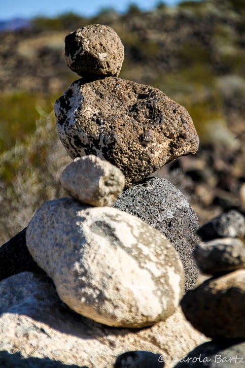 carola bARTz: Rock Cairns by the Side of the Road