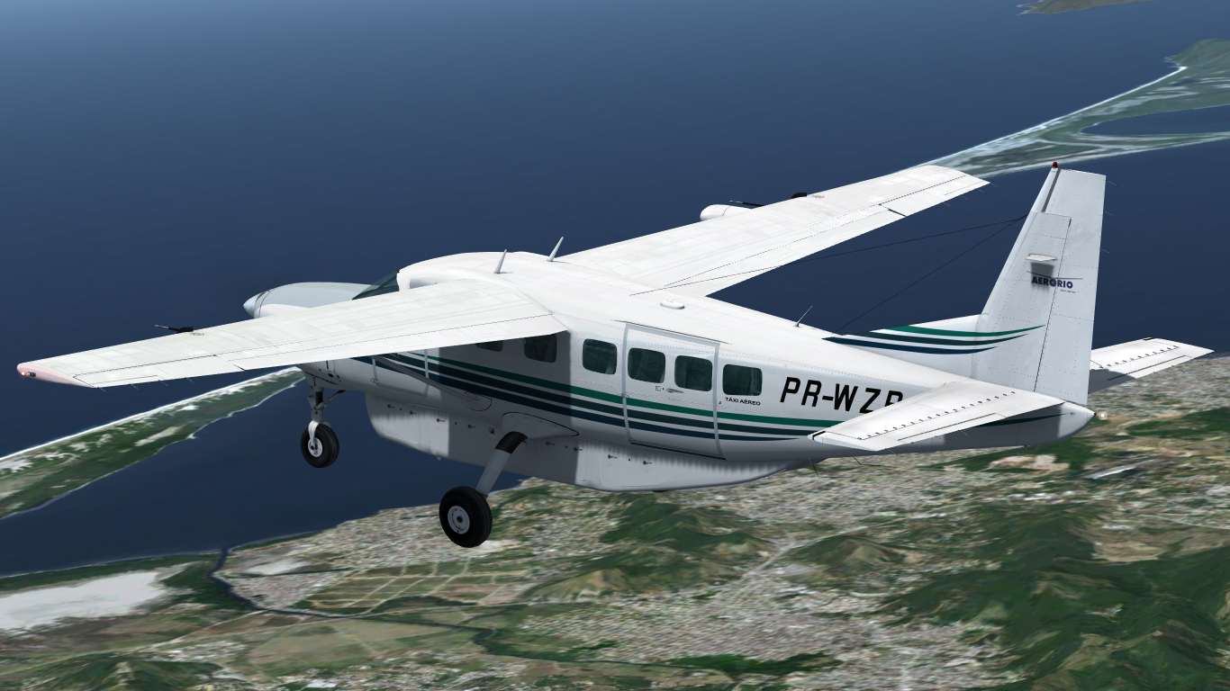 Texturas Brasileiras: Aero Rio Táxi Aéreo PR-WZR Cessna C208B Grand Caravan