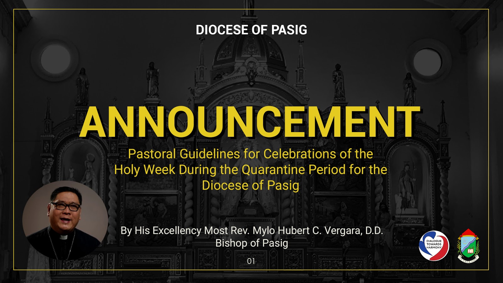Important announcement for the Celebrations of the Holy Week 2020 in ...