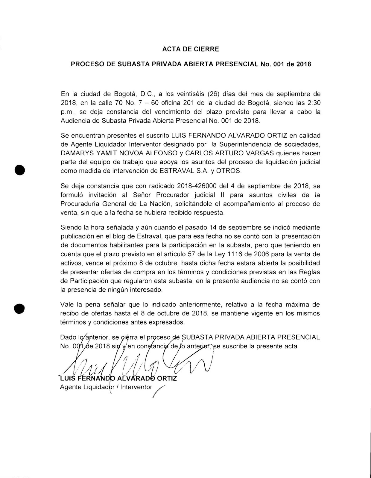 GRUPO DE EMPRESAS VINCULADAS A ESTRAVAL S.A. EN LIQUIDACIÓN JUDICIAL ...