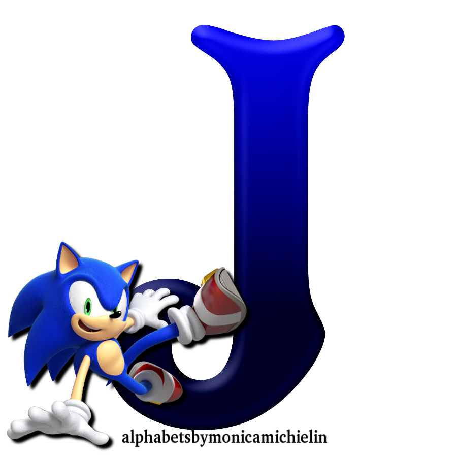 M. Michielin Alphabets: SONIC THE HEDGEHOG BLUE GLASS FONT (OURIÇO ...