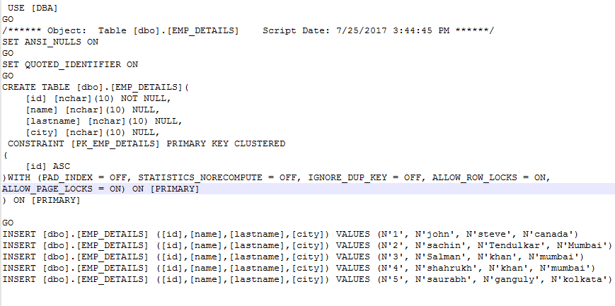 DBA CENTRALS: How to take backup of table in sql server using generate ...