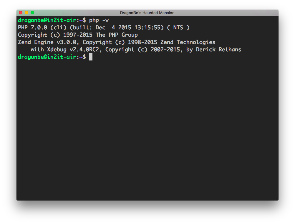 Installing PHP 7 with XDebug, Apache and MySQL on OS X Yosemite Installing PHP 7 with XDebug, Apache and MySQL on OS X Yosemite