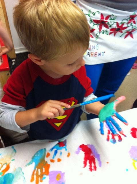 Playfully Learning: Hand Print Art