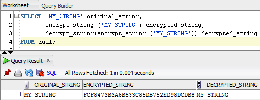 [DBMS_CRYPTO] Data Encryption and Decryption in Oracle