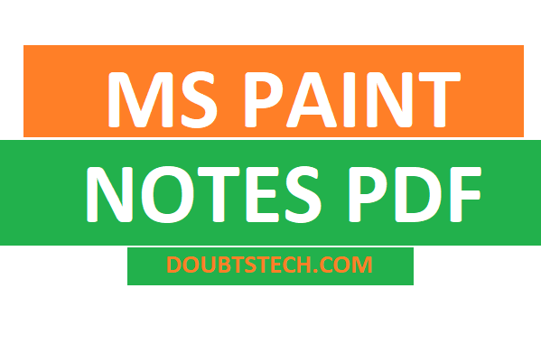MS Paint Notes Pdf | MS paint notes in hindi
