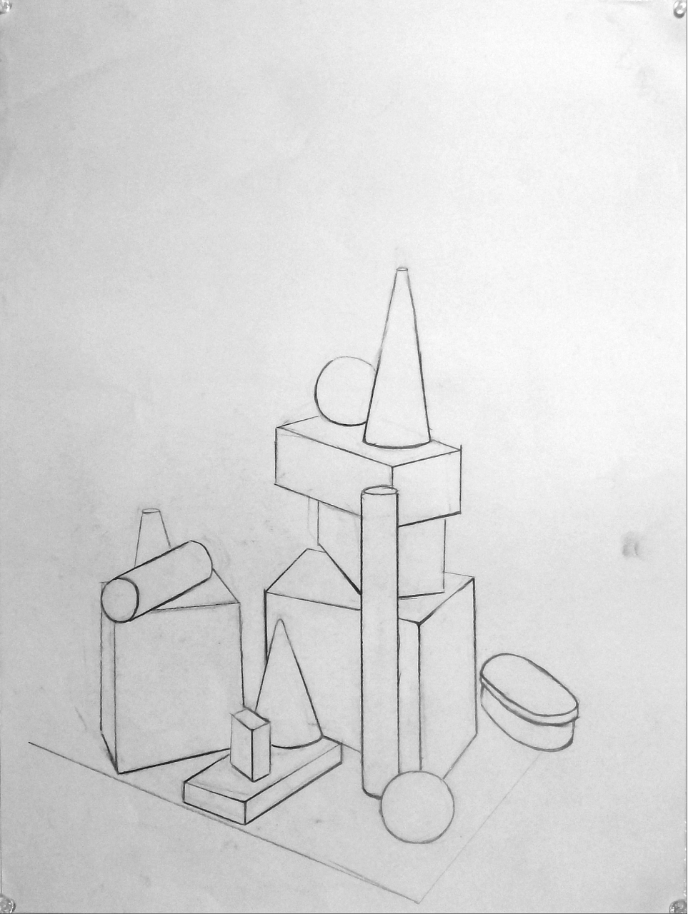 Bethel Intro To Drawing: In-Class Examples of Intuitive Perspective