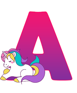 Kits imprimibles gratis : Abecedario y números Unicornio