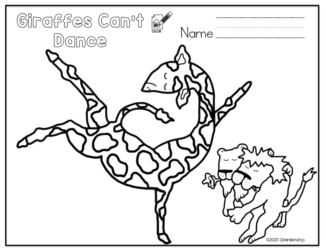 PRESCHOOL STORY TIME-GIRAFFES CAN'T DANCE ~ Book Units by Lynn