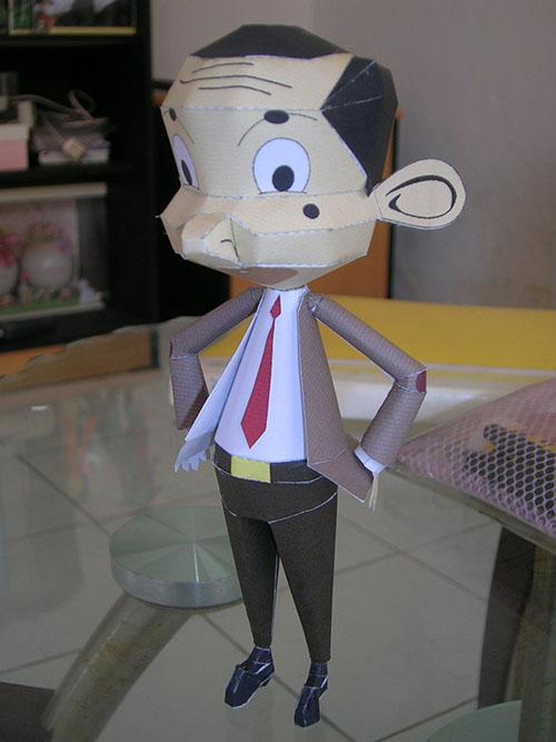 Mr. Bean and Teddy Papercraft | Paperized Crafts