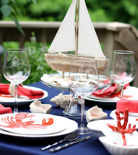 Coastal & Nautical Summer Party & Entertaining Ideas from Pizzazzerie