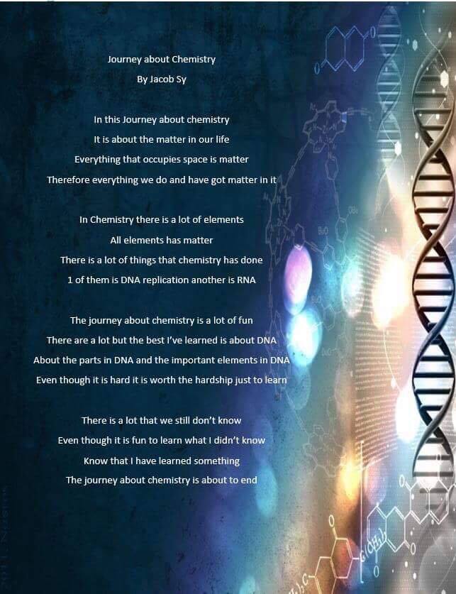 My Journey in Science 10: CHEMISTRY POEMS