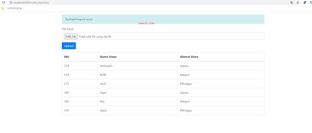 Import Data Excel dengan Codeigniter 4 menggunakan PHPSpreadsheet - Sinauo.Com