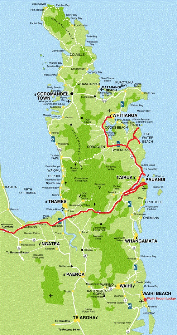 Vivre Auckland: Un week-end à Coromandel - Côte Est