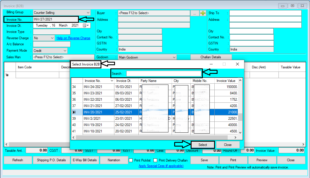 Invoice B2B Help Guide