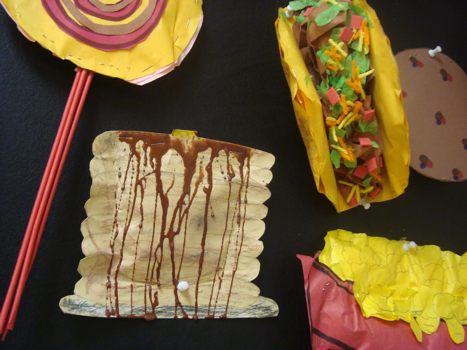 Kirby Middle Visual Art: Paper Food Sculptures