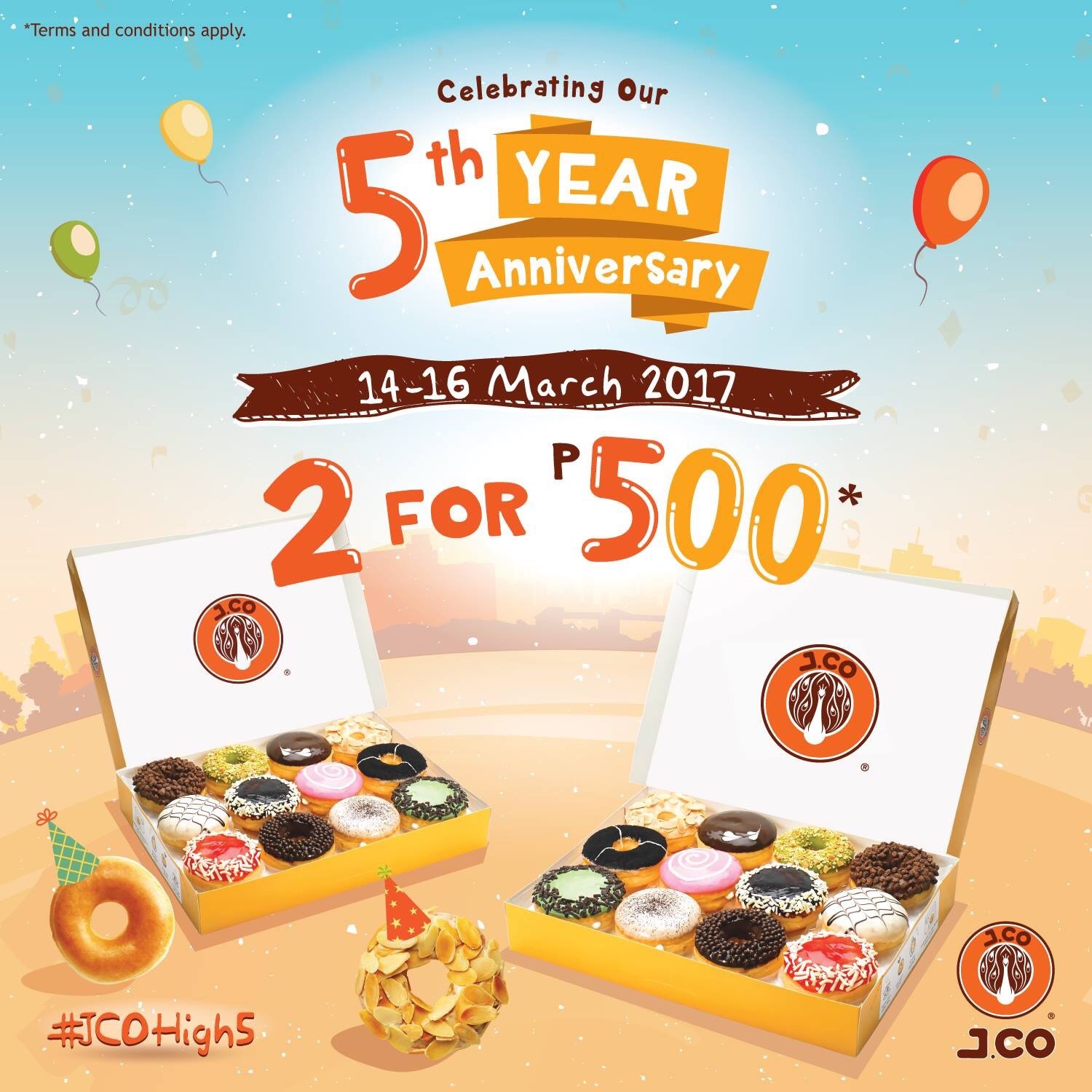 J. Co Buy 1 Get 1 5th-Year Anniversary Promo 2 For ₱500 - Benteuno ...