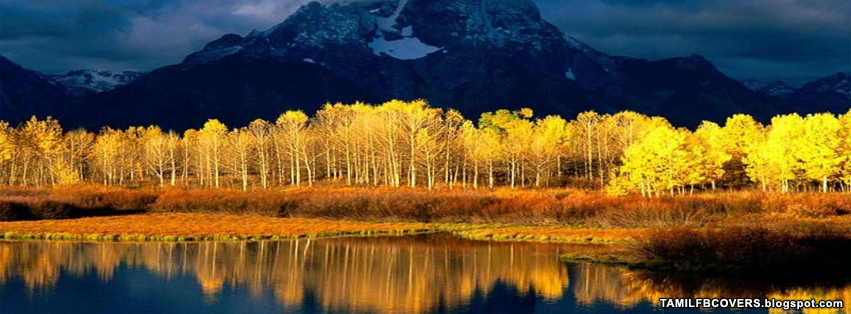 My India FB Covers: Mountain lake view - Nature FB Cover