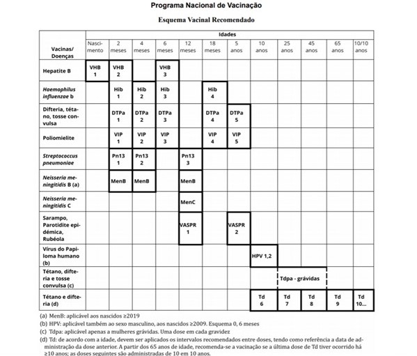 estado de Barrancos: Novo Programa Nacional de Vacinação (PNV)