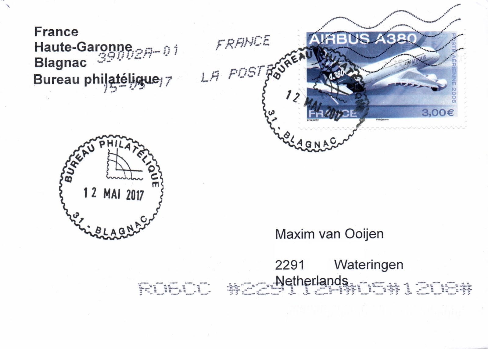 World envelope collection: France - Haute-Garonne - Blagnac - Bureau ...