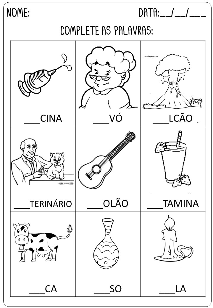 ATIVIDADES: LETRA V – Criar Recriar Ensinar