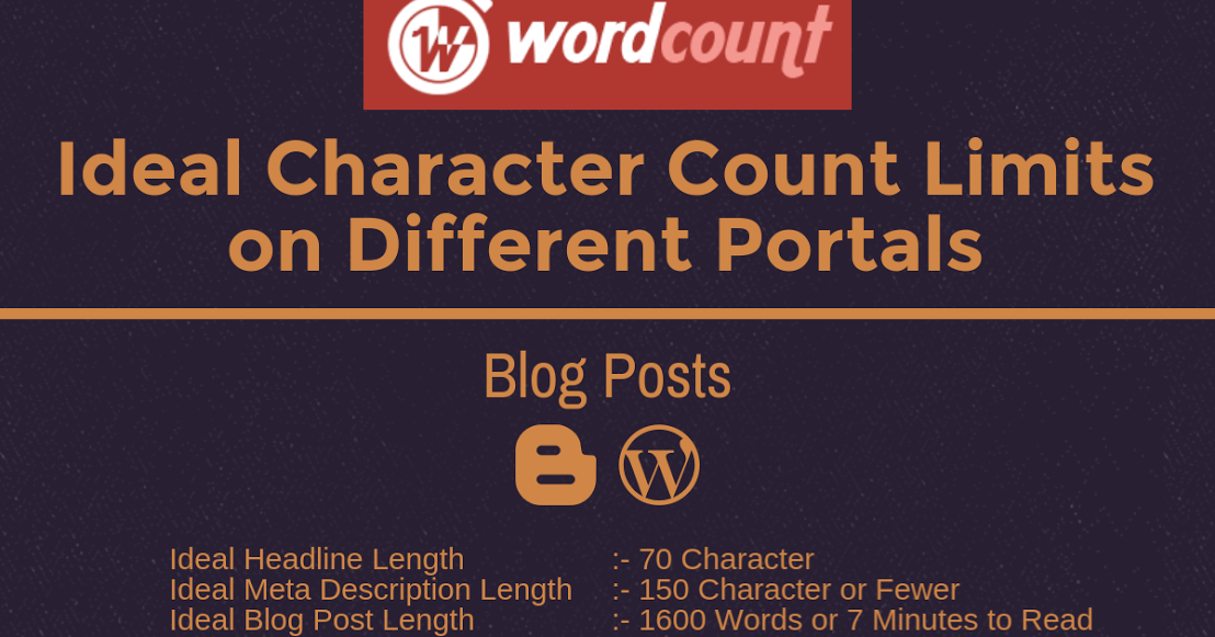 Free Online Word, Letter & Character Count Tool – Wordcount: Ideal ...
