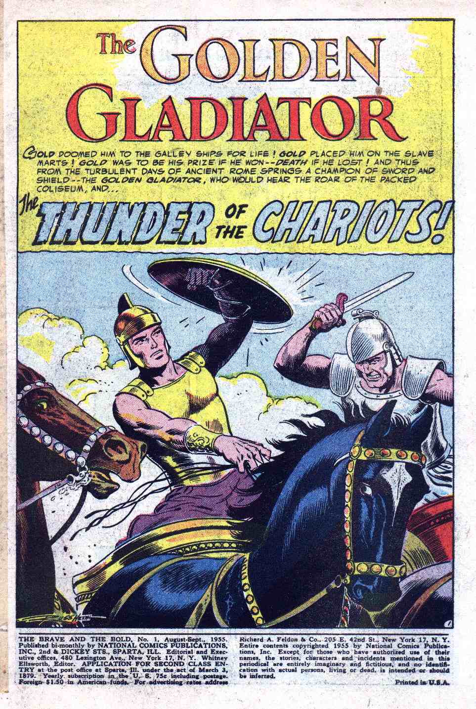 Four-Color Shadows: The Golden Gladiator-Russ Heath-1955