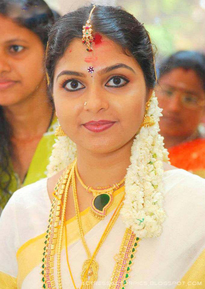 Malayalam Actress Ambili Devi And Actors Adithyan Jayan Wedding.